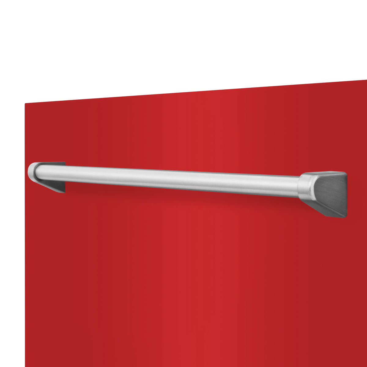 ZLINE 24" Monument Dishwasher Panel in Red Matte with Traditional Hand ...